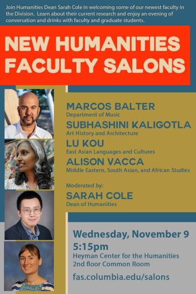 The New Humanities Faculty Salons | MESAAS